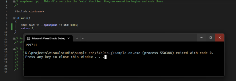 Show the C++ Version for gcc, clang and Visual Studio | Gari Tech